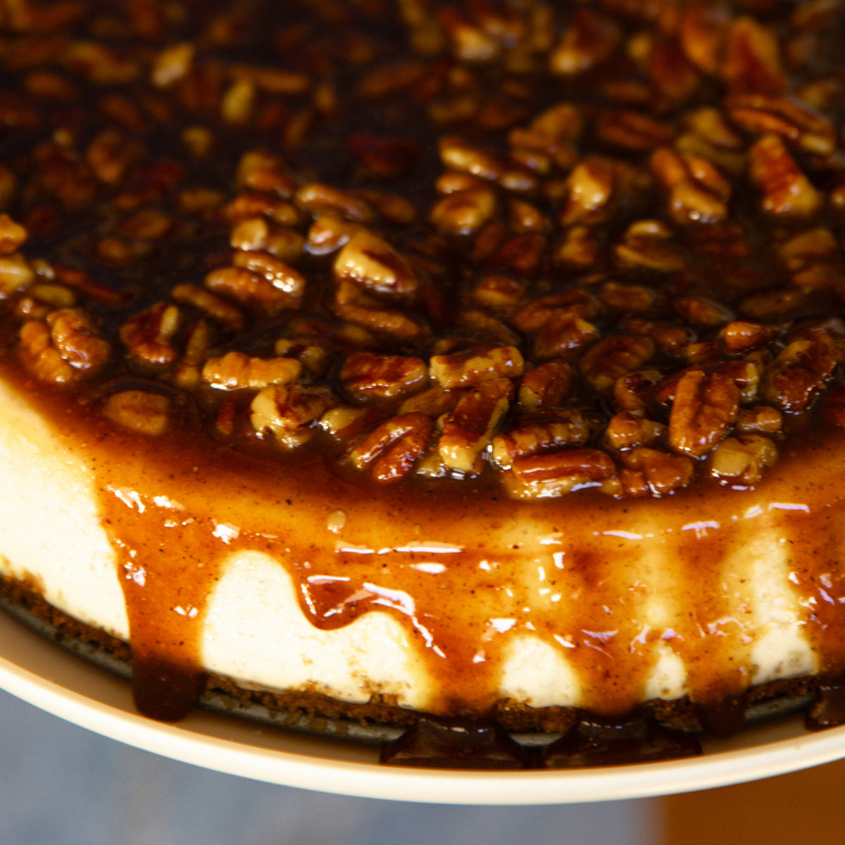 Shawarma Cheesecake with Spiced Maple Pecan Topping – SKORDO