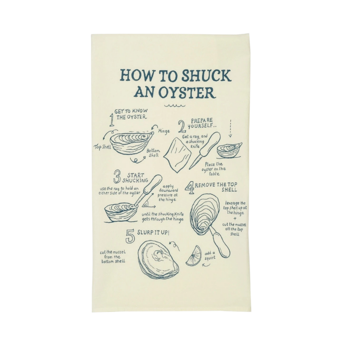 How to Shuck an Oyster Tea Towel – SKORDO