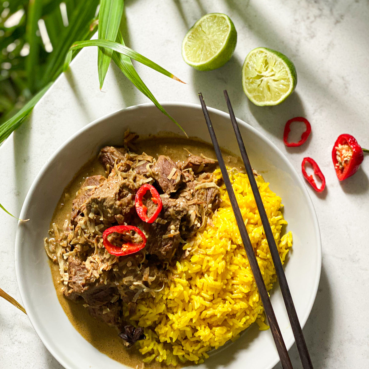 Yuli's Indonesian Beef Rendang with Yellow Coconut Rice Recipe Kit – SKORDO